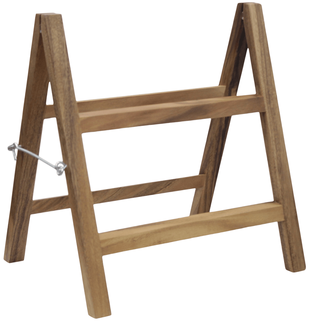 Acacia Wood Food Display Stand Ladder Style 2 Levels Sushi Meats Veg D ...