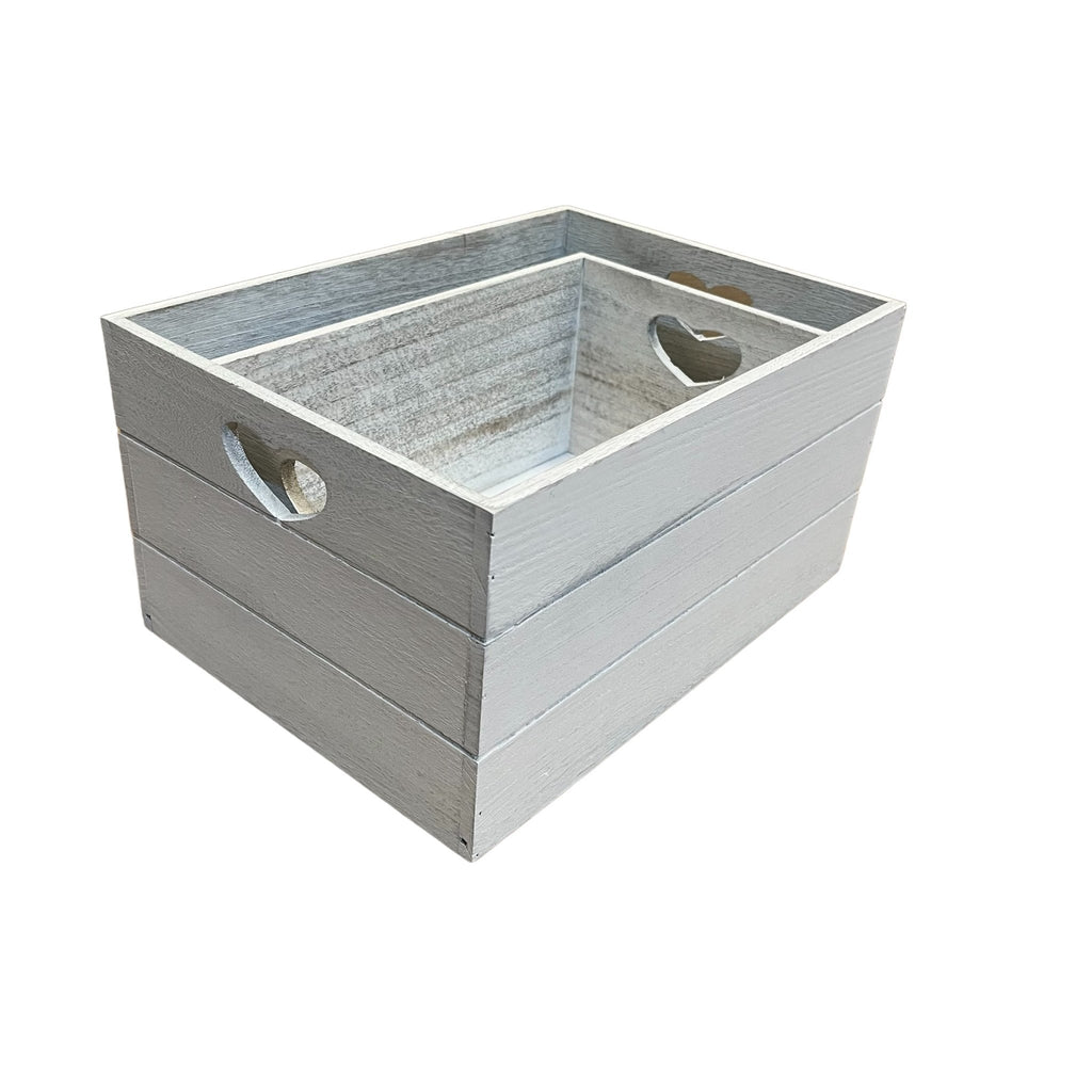 Set of 2 Wooden Rectangular Boxes – Cherish Home