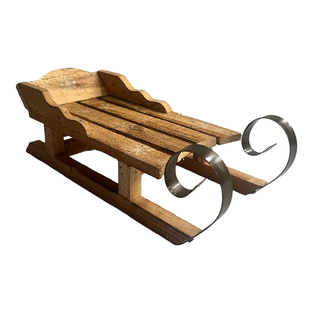 Rustic wooden sleigh with snowflake design- Christmas decor – Cherish Home